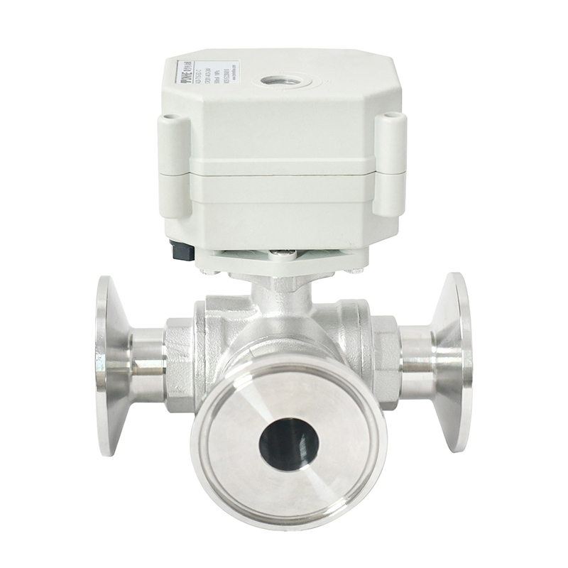 Switch type - 1/2'' SS304 three way electric valve Motorized valve ...