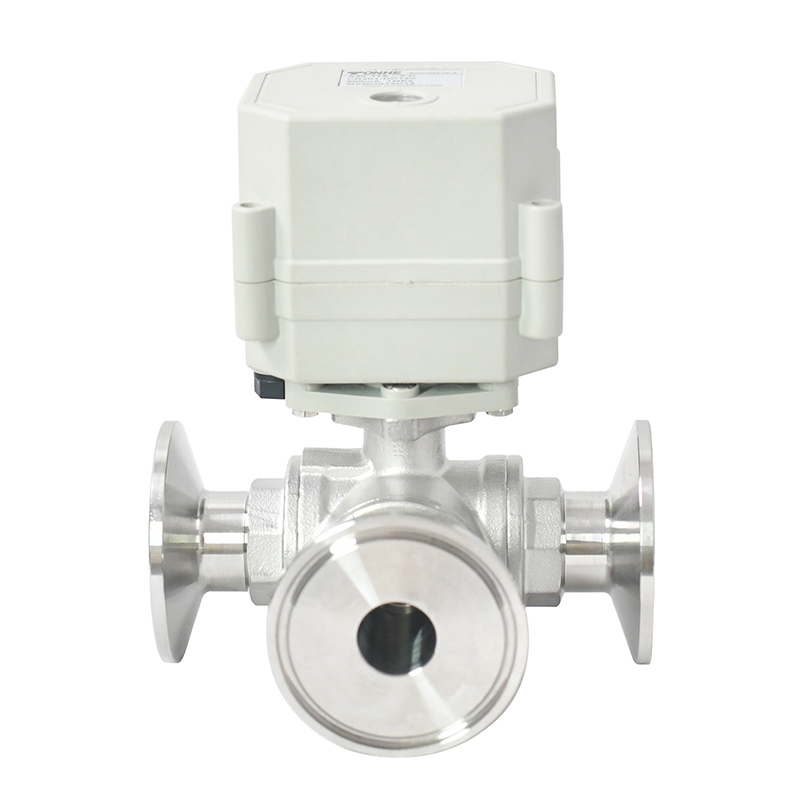 Switch type -1/2'' SS304 three way electric valve Motorized valve ...