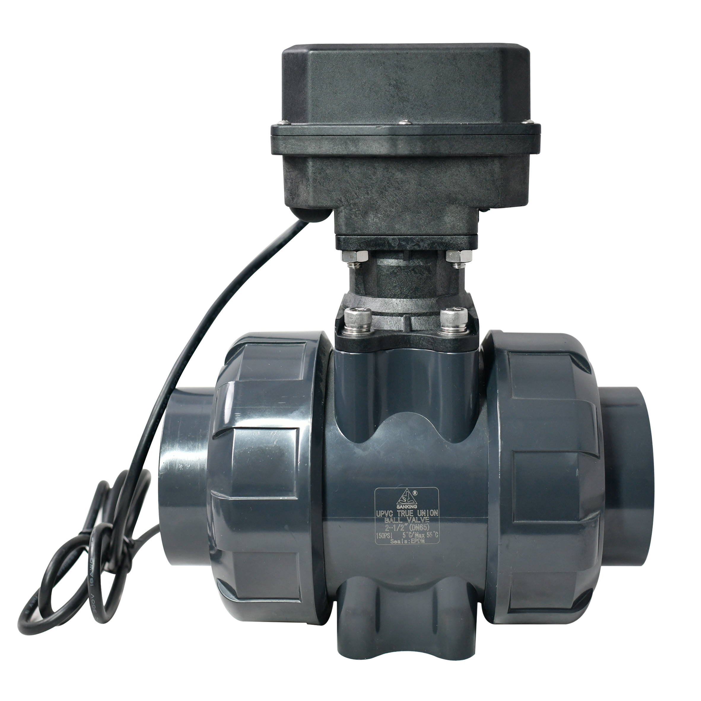 DN65 UPVC DC12V/DC24V UPVC electric motorized ball valve-Products ...