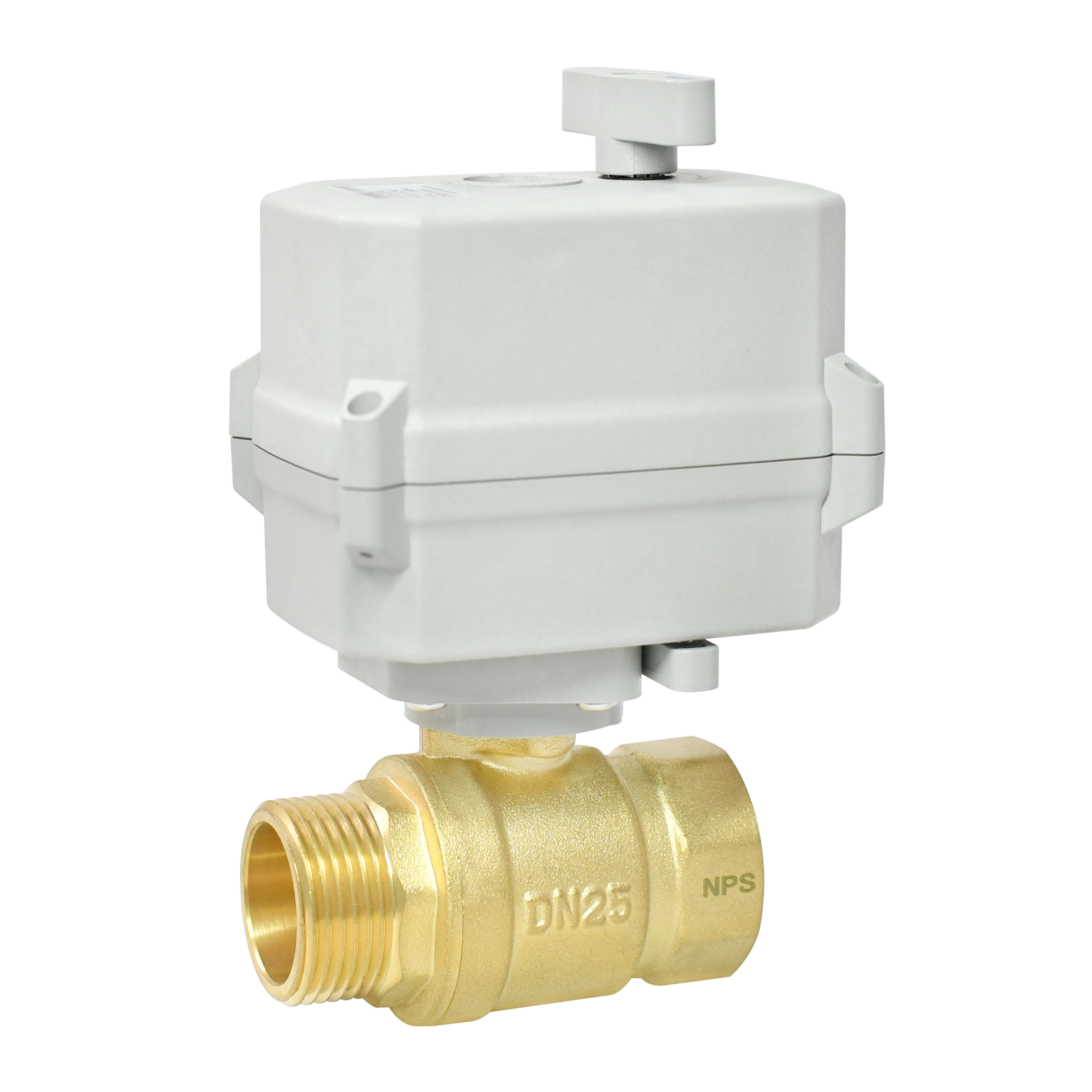 2 Sec Fast 1'' Brass 2-Way Motorized Ball Valve With Female And Male ...