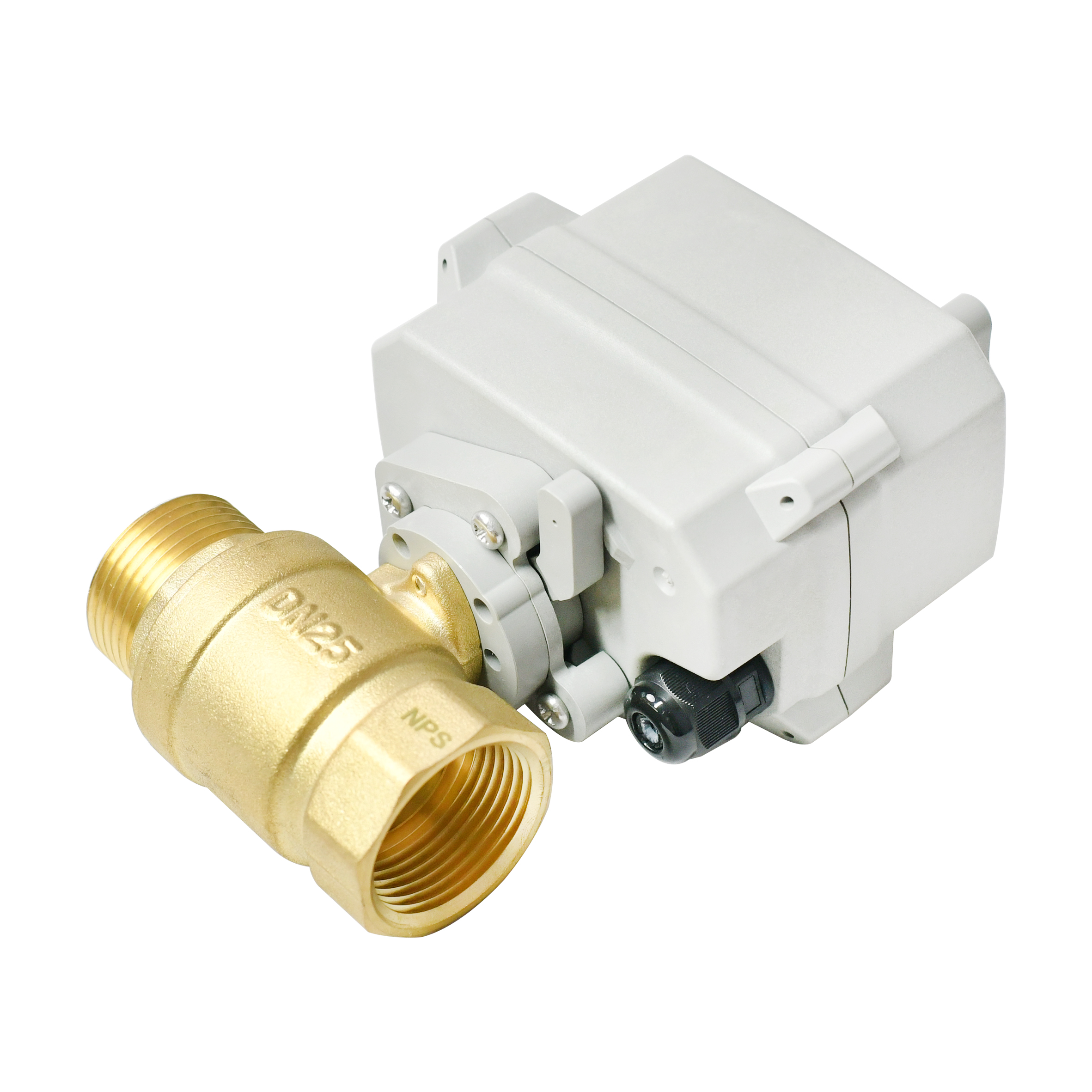 2 Sec Fast 1'' Brass 2-Way Motorized Ball Valve With Female And Male ...